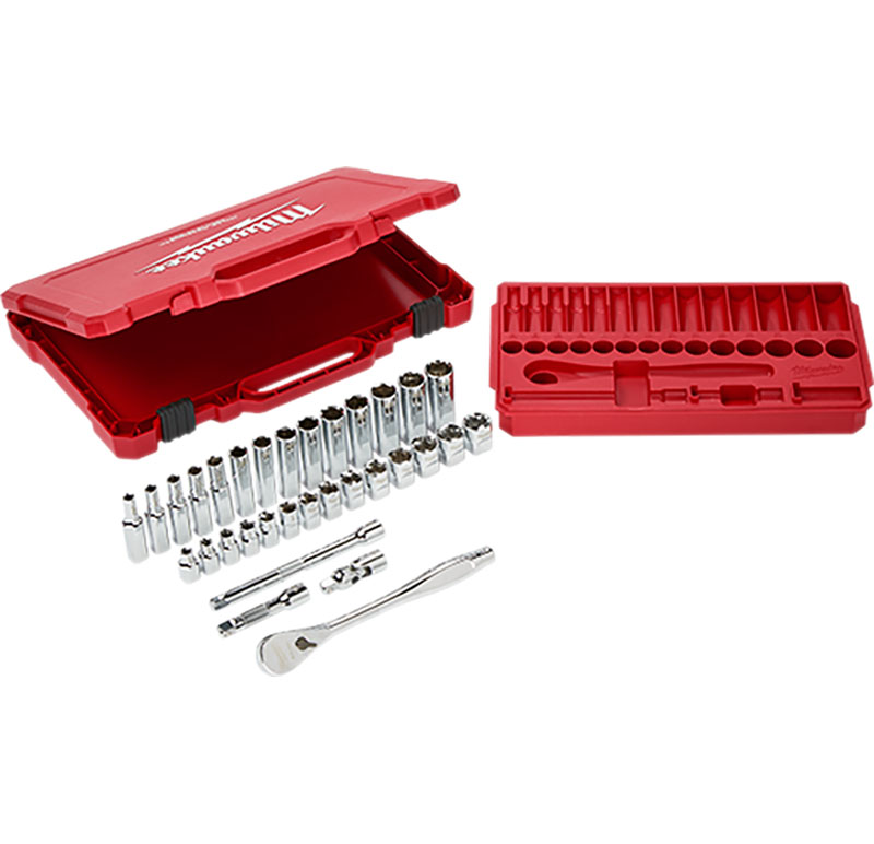 Milwaukee 3/8 - Inch Drive 32pc Ratchet & Socket Set - Metric ...