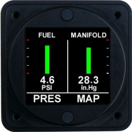 Aerospace Logic Fuel & Manifold Pressure Instrument 2-1/4 | Aircraft ...