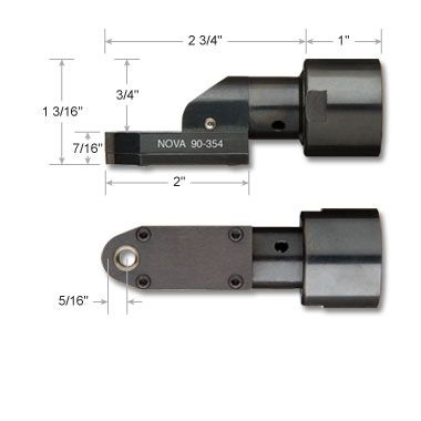 Nova® 90° Flat Offset Compact Angle Head with Compact .3 Horsepower Motor | Aircraft Spruce Canada