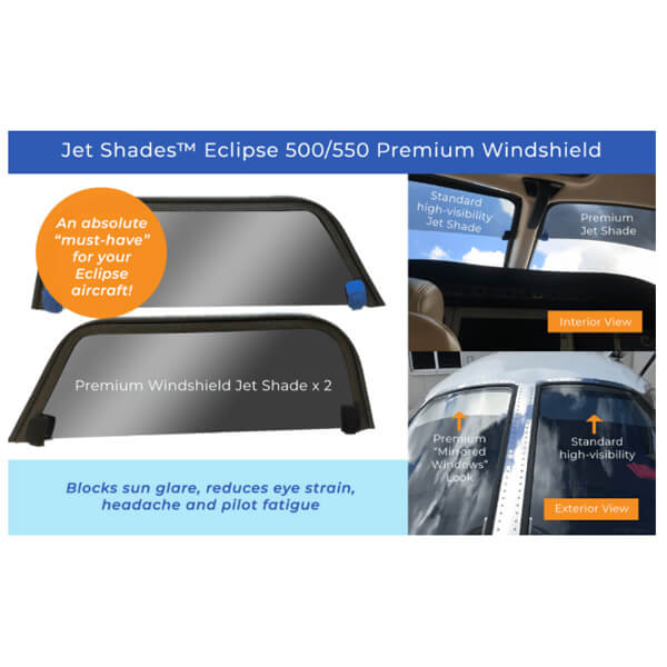 Jet Shades™ Premium Eclipse 500/550 Windshield | Aircraft Spruce Canada