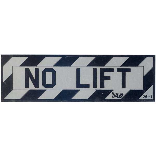 No Lift Placard | Aircraft Spruce Canada