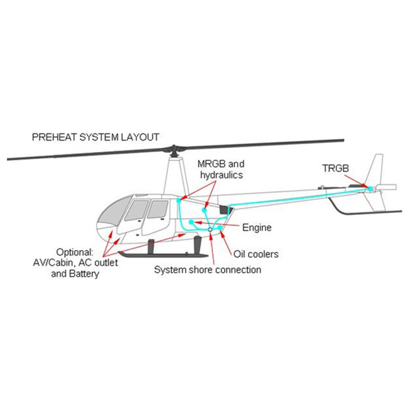 Tanis Heli Preheat Kit R44 With Adhesive - 115V | Aircraft Spruce Canada
