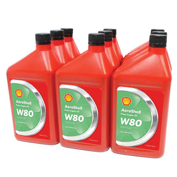 AeroShell W80 Plus Oil Case Of 6Quarts | Aircraft Spruce Canada
