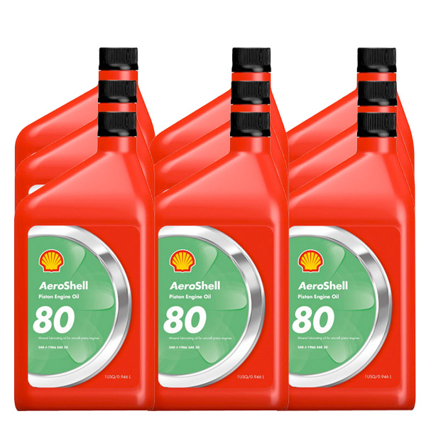 AeroShell Oil 80 SAE 40 Mineral - Case Of 6 Quarts | Aircraft Spruce Canada